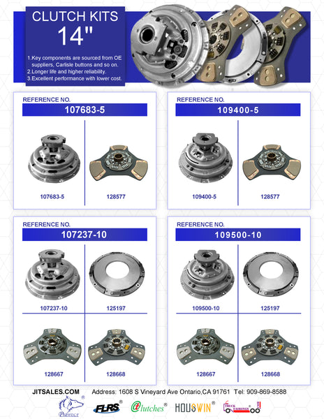 AT Clutches 14in Single & Double Plate Truck Clutch Kit – JIT Auto ...